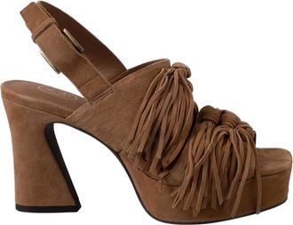 Ash Ash, Femme, Chaussures, Brun, Taille: 37 EU Oprah Fringed Heeled Sandal