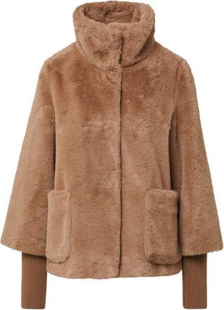 s.Oliver Winterjacke Outdoor-Jacke Teddypl&uuml;sch-Jacke mit Rippb&uuml;nchen