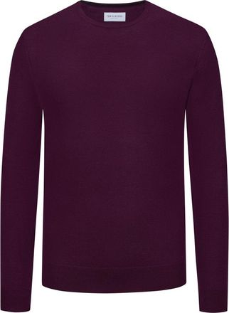 Tom Rusborg Leichter Rundhalspullover aus maschinenwaschbarer Merinowolle in