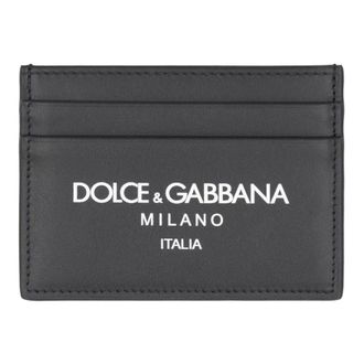 Dolce & Gabbana Kalbsleder Kartenetui - - Accessories - Herren - Schwarzk - ONE SIZE