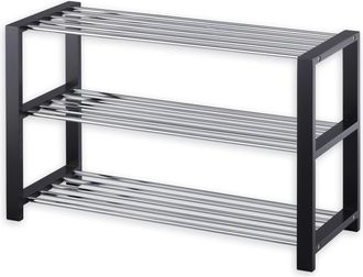 IDIMEX Schuhregal Arina Schuhablage Schuhständer Schuhschrank Schuhbank 3 Böden in schwarz