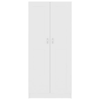 Generic B&uuml;cherschrank mit 2 T&uuml;ren, Moderner Aufbewahrungsschrank aus Holzwerkstoff, Freistehendes B&uuml;cherregal f&uuml;r Wohnzimmer, Heimb&uuml;ro und Arbeitszimmer (Wei&szlig;