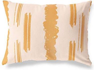 Bonamaison Le Jardin du Lin Kissenbezug Zierkissenbezug Orange-Off Weiß Kissenbezug, Für Bett, Auto, Sofa, Haus, Wohnzimmer, Schlafzimmer, Dekoration, 45x60 Cm -