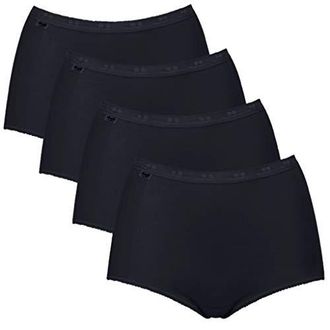 sloggi Femme Sloggi Basic Midi 2p (1nf33) Boxer, Noir (Black (04)), 40 FR (Taille fabricant :38) EU
