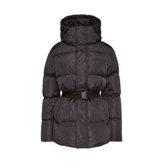 Dsquared2 Schwarzer Steppmantel mit Kapuze und Kordelzug - - Jackets - Damen - Schwarzk - XS