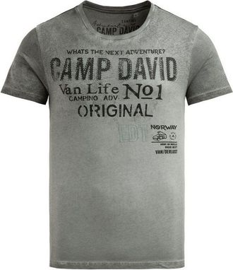 Camp David Rundhalsshirt aus Baumwolle