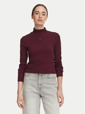 Tommy Jeans Bluse Essential DW0DW19830 Violett Slim Fit