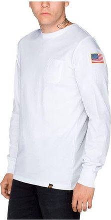 Alpha Industries Alpha Industries Herren NASA LS, White, 3XL