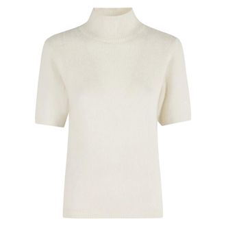 A.P.C. A.p.c., Femme, Pulls, Blanc, Taille: 42 FR Pull Bleu Col Montant Manches Courtes