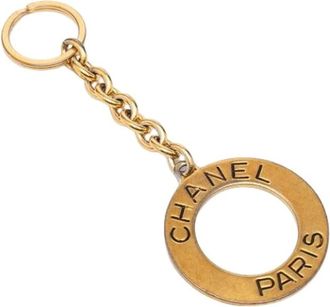 Chanel Porte-cl&eacute;s en m&eacute;tal doccasion - Femme - Pre-owned - Jaune - Taille: ONE Size
