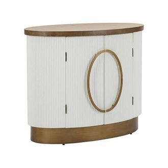 Dmora Sideboard Bitetto 79x48x67 cm Wei&szlig;, 1 Regal, 2 T&uuml;ren