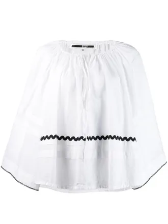 McQ by Alexander McQueen Bluse mit Schleife - Weiß