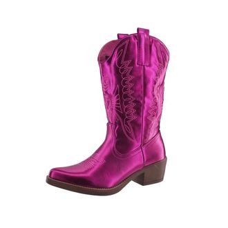 Elara Damen Cowboy Stiefel Biker Boots Chunkyrayan 301-A32 Fuxia PU-41