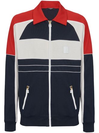 Balmain Sportjacke mit Logo-Patch - Blau
