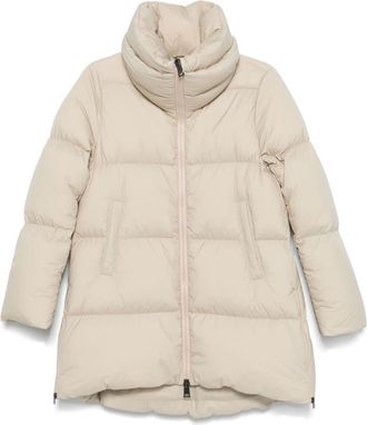 Herno Wattierte Jacke in A-Linie - Nude