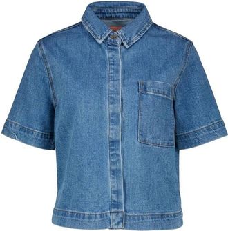 Katestorm Damen Jeanshemd mit Brusttasche