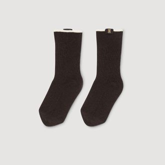 Sandro Zweifarbige hohe Socken