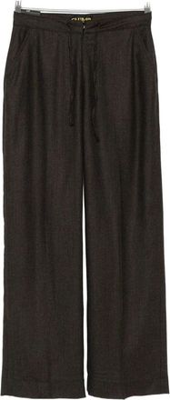 Lois Femme, Pantalons, Brun, Taille: W26 Jean marron foncé avec cordon de serrage et poches latérales