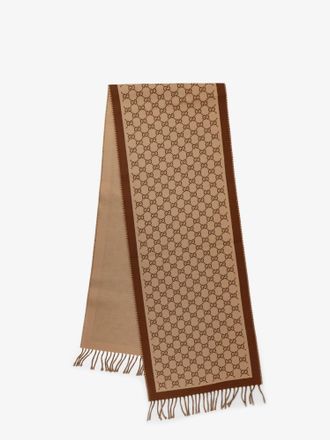 Gucci Wool scarf with GG motif - GUCCI - gender_Woman