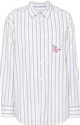 Bapy by A Bathing Ape Hemd mit Längsstreifen - Weiß