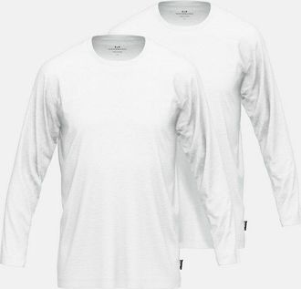 Götzburg Langarmshirt California (2er Pack) basic, Langarm, bequem, Rundhalsausschnitt, locker, 100% Baumwolle