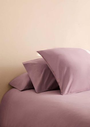 Mango Taie doreiller enfant coton lav&eacute; double surpiq&ucirc;re 60x60 cm lilas - Home - 60x60cm - MANGO HOME