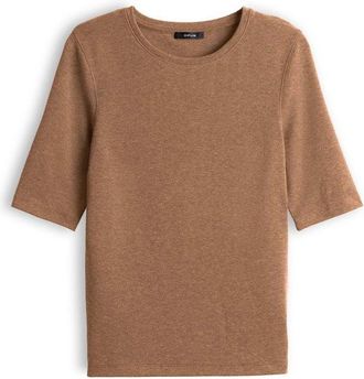 OPUS 3/4-Arm-Shirt mit feiner M&eacute;lange Slim Fit Vielseitig kombinierbar f&uuml;r casual Looks