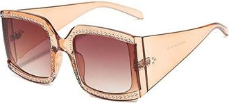 Generic Lunettes de soleil pour femme à grand cadre, lunettes de plage pour les vacances en plein air (couleur : E, taille : moyen) 2026, F, Taille unique