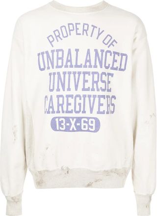 Saint Mxxxxxx sweat en coton à imprimé graphique - Blanc