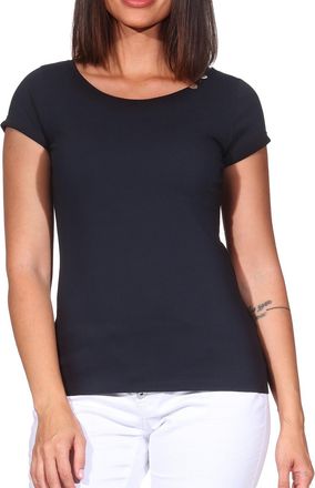 Ragwear Damen T-Shirt Kurzarmshirt Basic Freizeitshirt Fllorah GOTS 2521-10012 Navy (2028) XXL