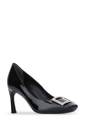 Roger Vivier Patent Leather Heel - Black