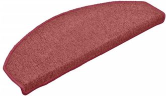 vidaXL Tapis descalier 15 pi&egrave;ces 65 x 24 x 4 cm Bordeaux Demi-rond Grand vidaXL