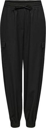 Only Onlkatinka Pantalon Cargo WVN Noos, Noir, XL Femme