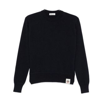 Bally Femme, Pulls, Bleu, Taille: 36 FR Pull en cachemire avec logo