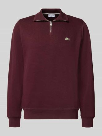 Lacoste Regular Fit Troyer aus reiner Baumwolle