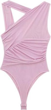 Generic YUJIEBB Combinaison &agrave; imprim&eacute; l&eacute;opard pour femme Coupe ajust&eacute;e Creux Irr&eacute;gulier sans manches Body f&eacute;minin d&eacute;t&eacute; Mode Lady Combishort, rose, M