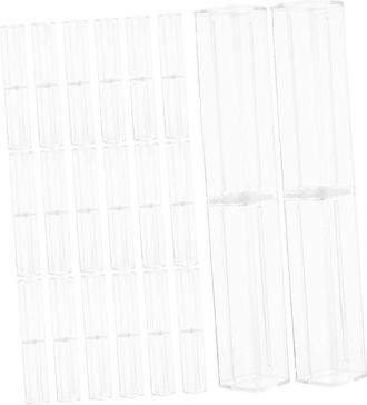 Cabilock 20 Stück Teiliges Transparente Stifteboxen aus Kunststoff Einzelne Stifthalter mit Hoher Transparenz Multifunktionale Aufbewahrungsbox für Schreibware