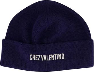 Valentino Garavani Homme, Accessoires, Bleu, Taille: ONE Size Beanies