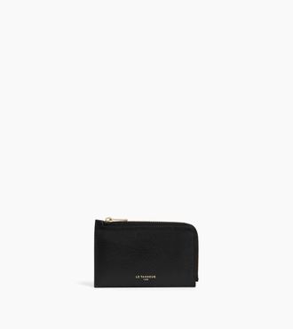 Le Tanneur Porte cartes zipp&eacute; Albertine en cuir grain&eacute;