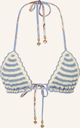 Zimmermann Triangel-Bikini-Top Awaken Mit Schmuckperlen blau