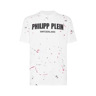 Philipp Plein T-shirt &agrave; col rond - Homme - Tops - Blanc - Taille: M