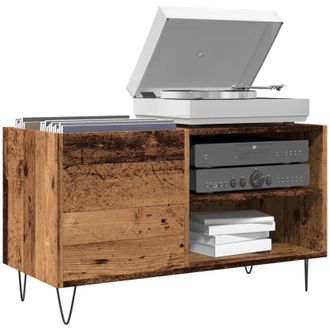 vidaXL Armoire &agrave; disques vieux bois 84,5x38x48 cm bois ding&eacute;nierie - Vidaxl