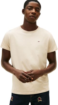 Tommy Jeans Herren TJM XSLIM Jersey Tee EXT DM0DM04411 S/S T-Shirt, Beige (Gulf Sand), L, Beige (Gulf Sand), L
