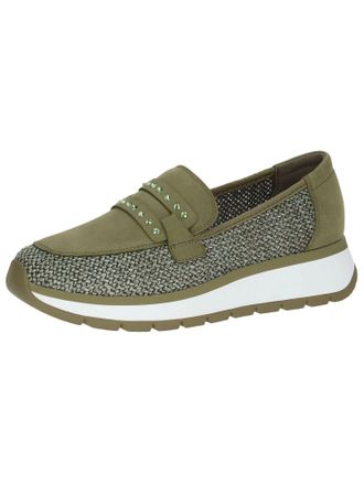 Caprice Damen Slipper Flach Elegant, Grün (Khaki Comb), 42 EU