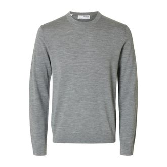 Selected Homme, Pulls, Gris, Taille: 2XL Pull en laine m&eacute;rinos &agrave; col rond