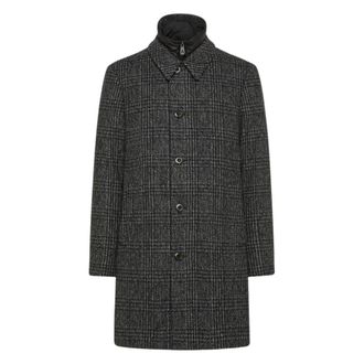 Peuterey Karierte Jacken in Grau Fionghal-Stil - - Coats - Herren - Grau - XL