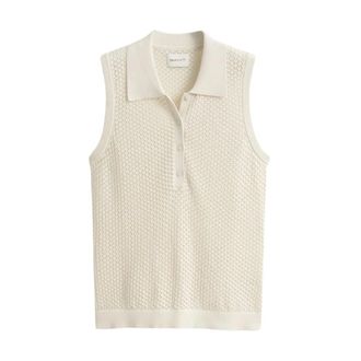 GANT Femme, Tops, Beige, Taille: 38 FR Top en dentelle sans manches
