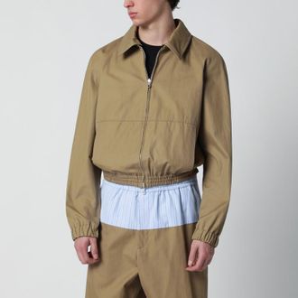 Dries Van Noten Beige cotton-blend zip-up jacket