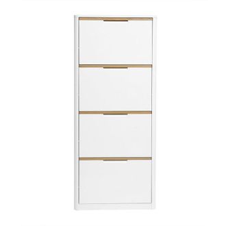 Miliboo Miliboo - Schuhschrank 4-türig mit glänzend weißer Lackierung L68 cm kirk