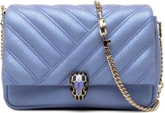 Bulgari Pre-owned Sac bandouli&egrave;re Serpenti Cabochon - Femme - Pre-owned - Violet - Taille: ONE Size